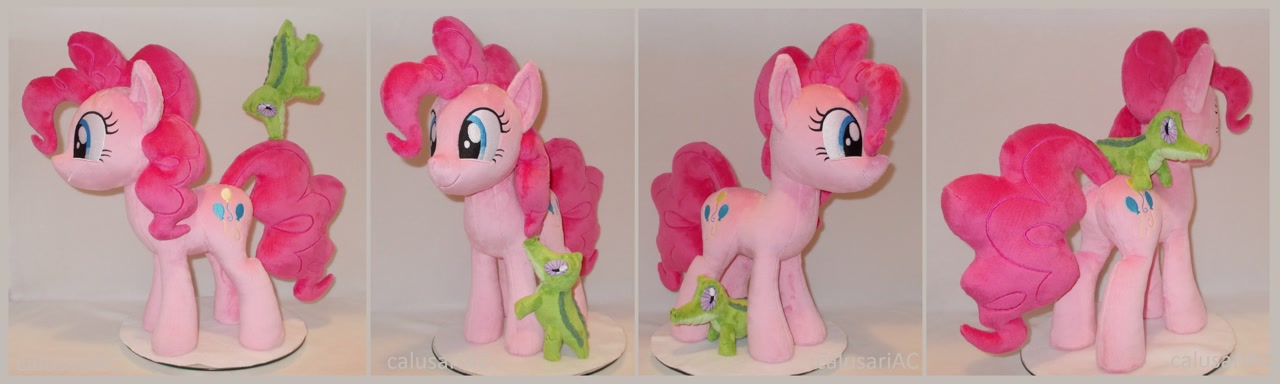 #2853188 - safe, artist:calusariac, gummy, pinkie pie, alligator, earth ...