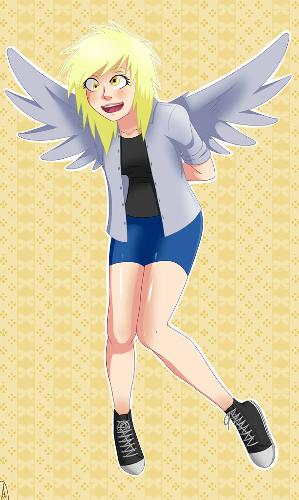 #2854087 - safe, artist:ioriyokusa01, derpy hooves, human, 2017 ...