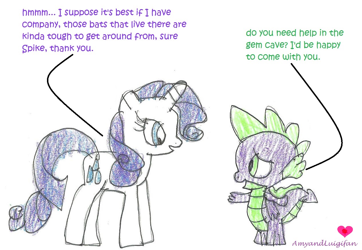 #2854237 - safe, artist:aluigifan, rarity, spike, pony, g4, female ...