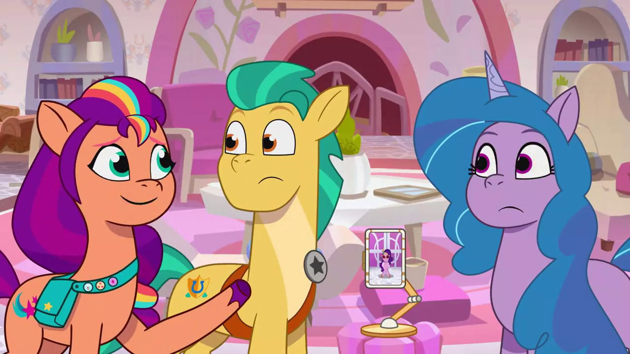 #2854886 - safe, screencap, hitch trailblazer, izzy moonbow, pipp petals, sunny starscout, zipp ...