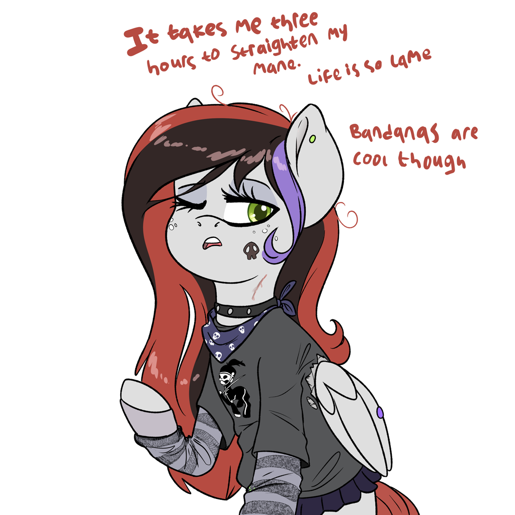 #2855620 - safe, artist:fluffyxai, oc, oc only, oc:scenic spatter, alternate clothes, alternate ...