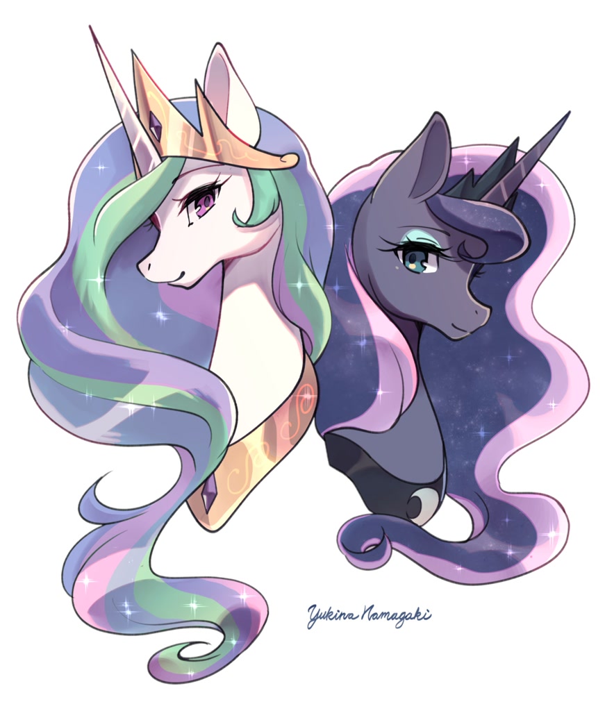 #2840685 - safe, artist:yukina-namagaki, princess celestia, princess ...