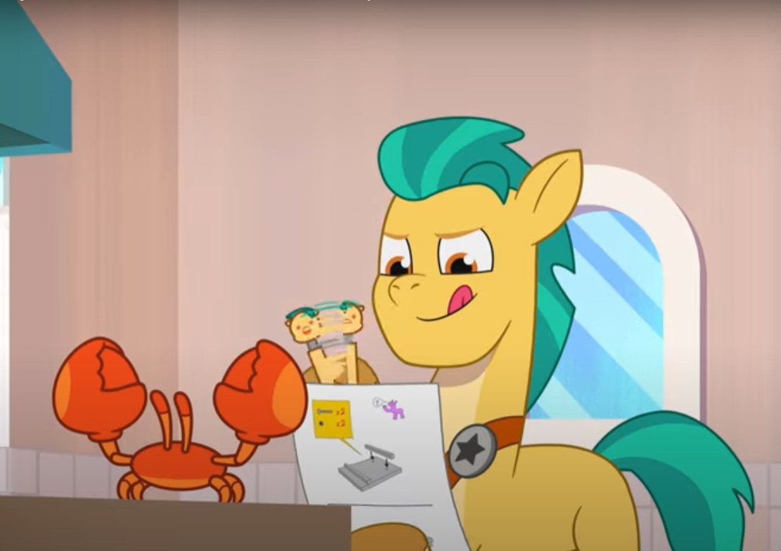 #2841109 - safe, screencap, hitch trailblazer, mcsnips-a-lot, crab ...