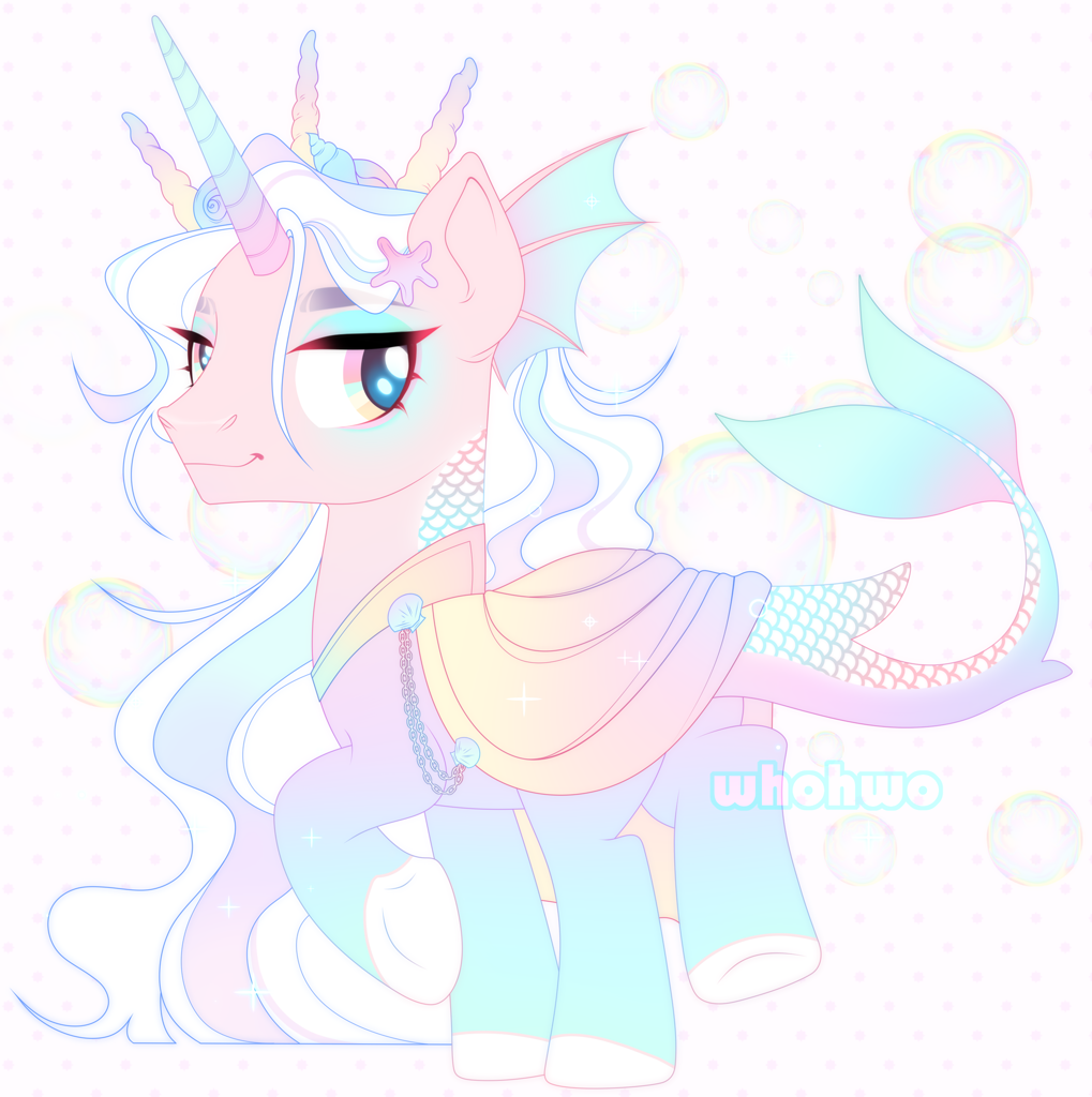 #2856809 - safe, artist:whohwo, oc, oc only, merpony, pony, base used, colored hooves, horn ...