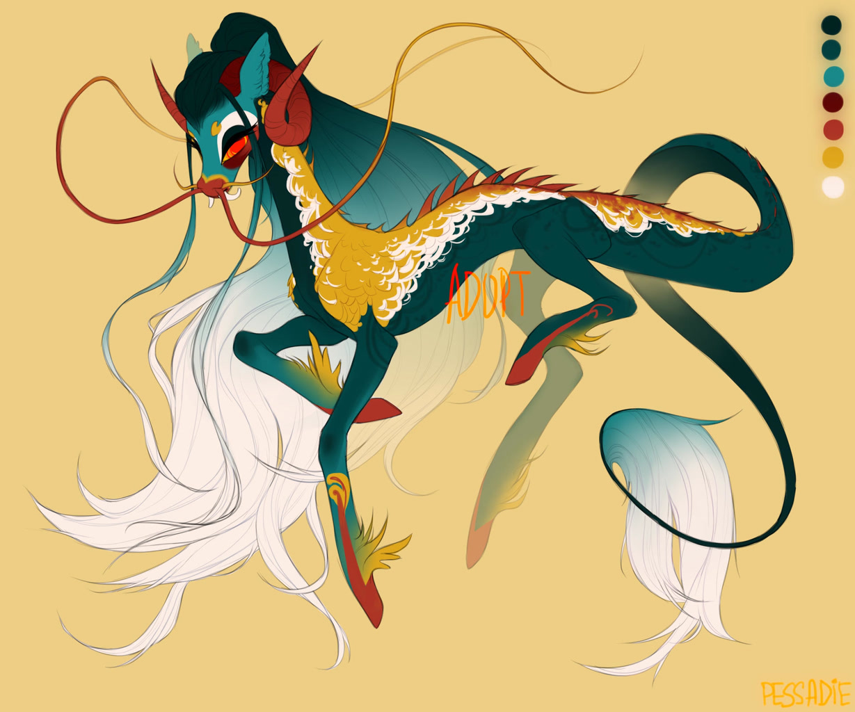 #2862383 - safe, artist:pessadie, oc, oc only, dracony, dragon, hybrid ...