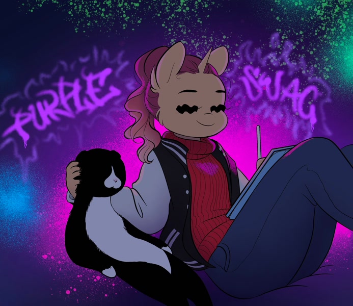 #2865008 - safe, artist:katputze, oc, oc only, oc:crimson sunset, cat ...