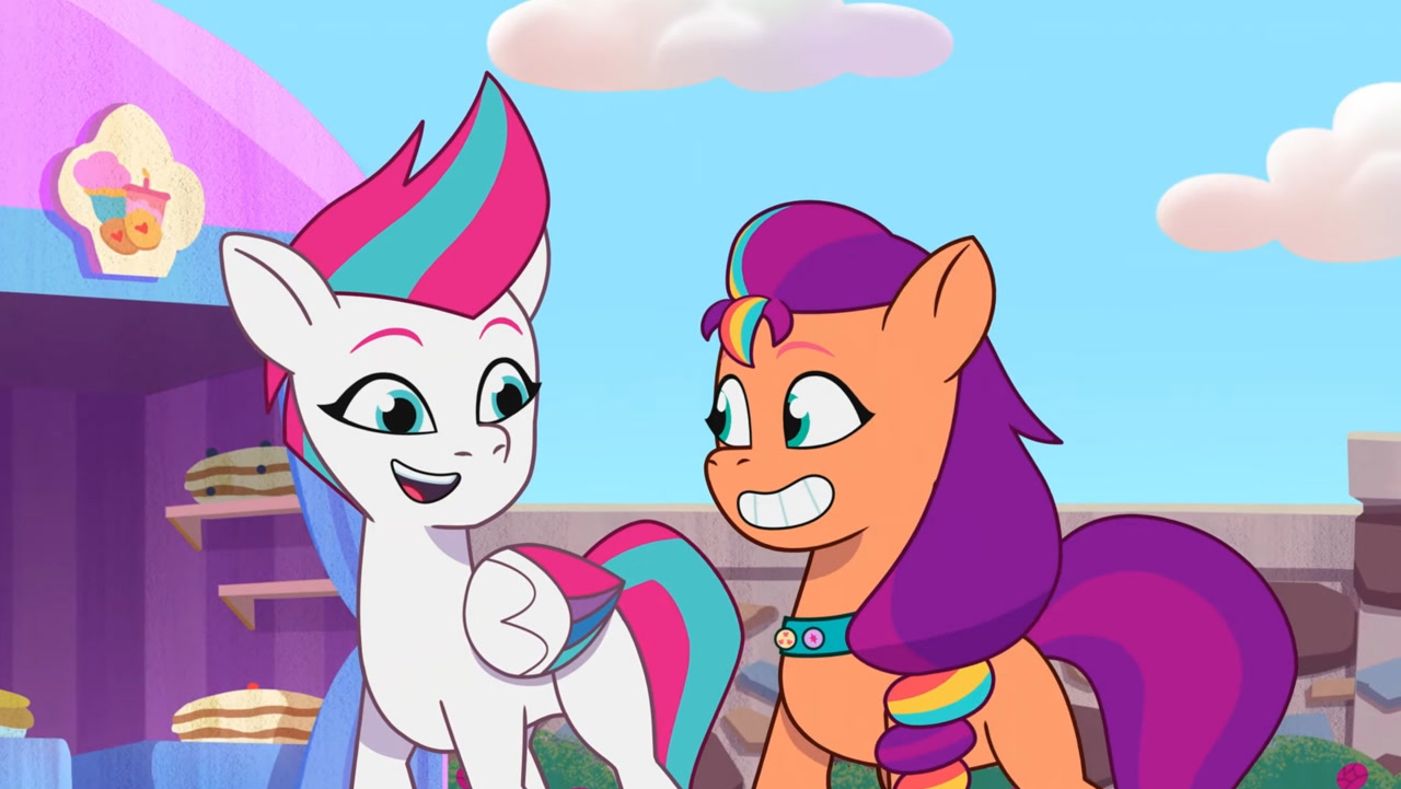 #2873317 - safe, screencap, sunny starscout, zipp storm, earth pony ...