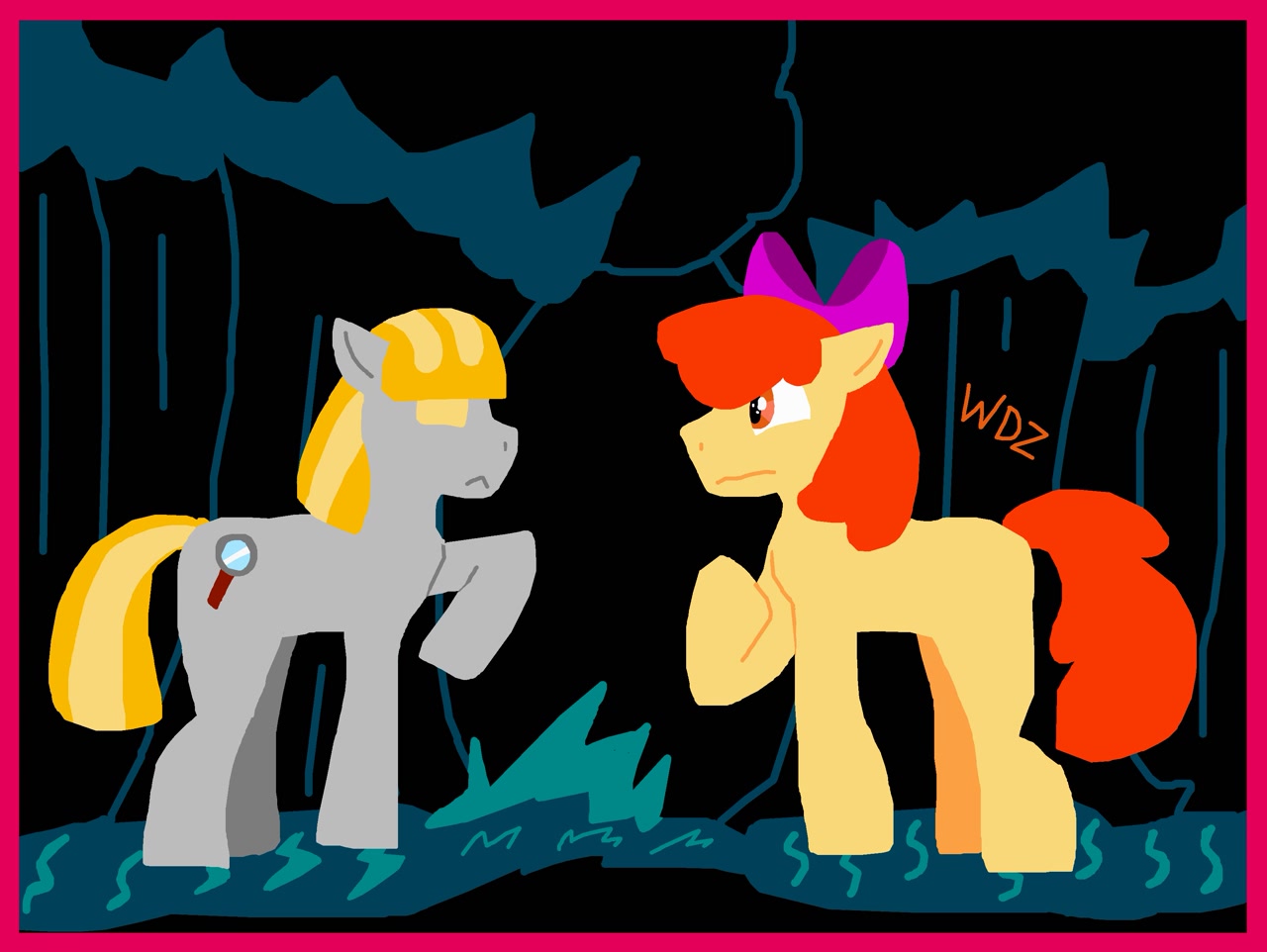 #2876099 - safe, artist:wdz007s, apple bloom, oc, oc:ruby (story of the ...