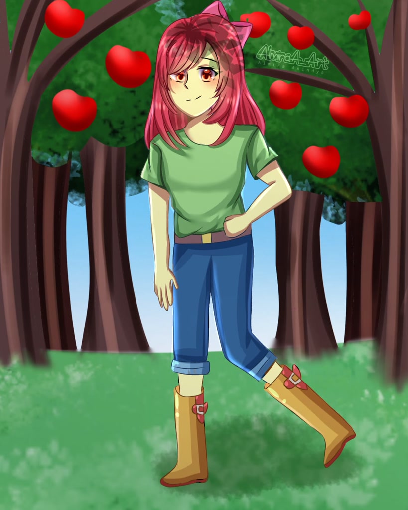 #2858692 - safe, artist:almira.a_art, apple bloom, human, equestria ...