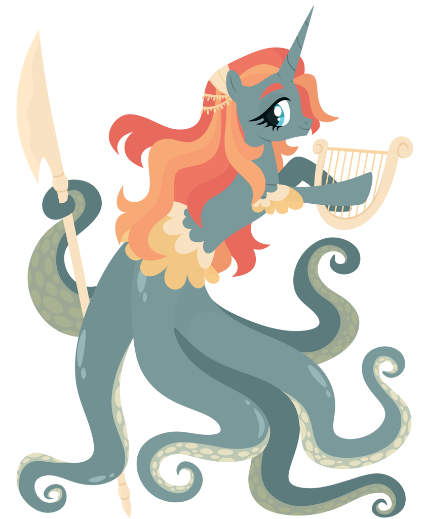 #2859022 - safe, artist:kabuvee, oc, monster pony, octopony, original ...