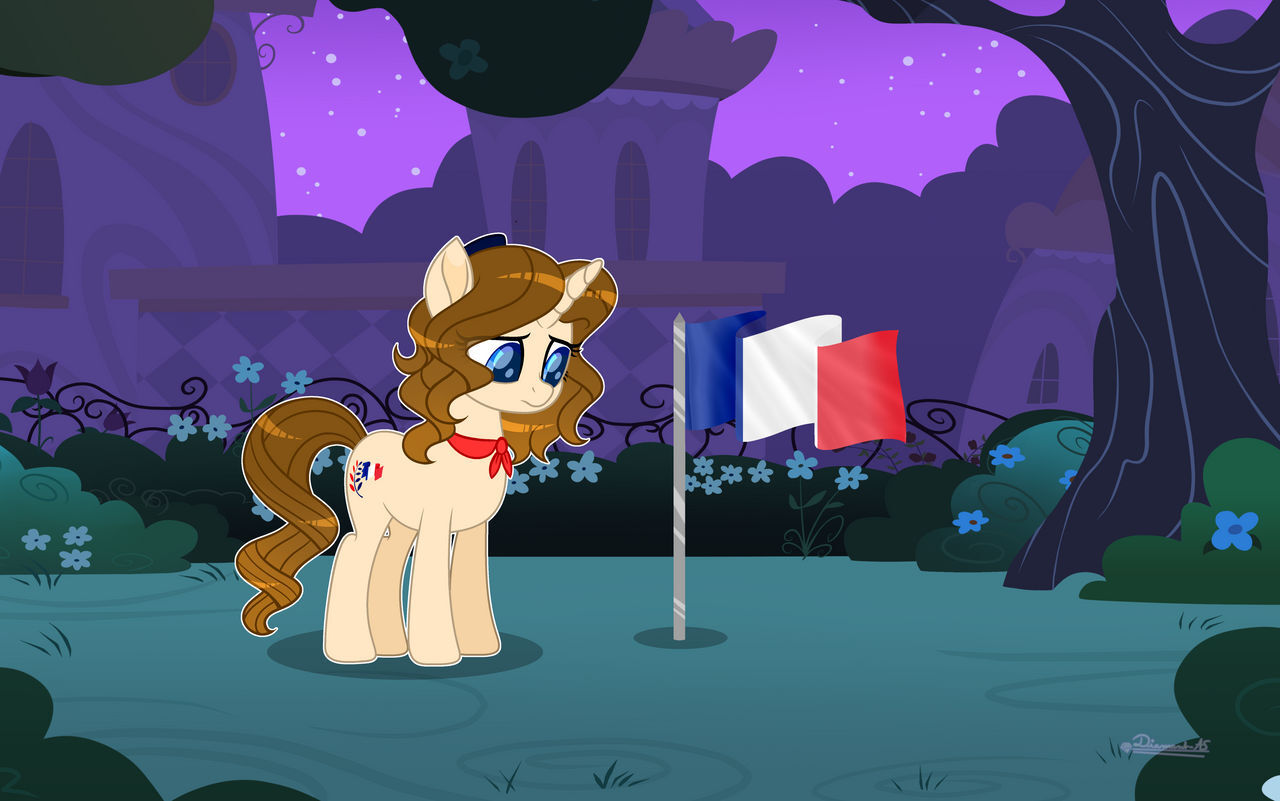 #2859893 - safe, artist:diamant-as, oc, pony, flag, france, nation ...