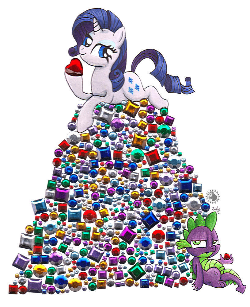 #2861584 - safe, artist:cheetagonzita, rarity, spike, dragon, pony ...