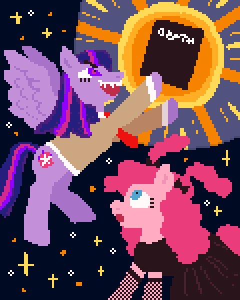 #2877146 - safe, artist:mabtis, pinkie pie, twilight sparkle, alicorn ...