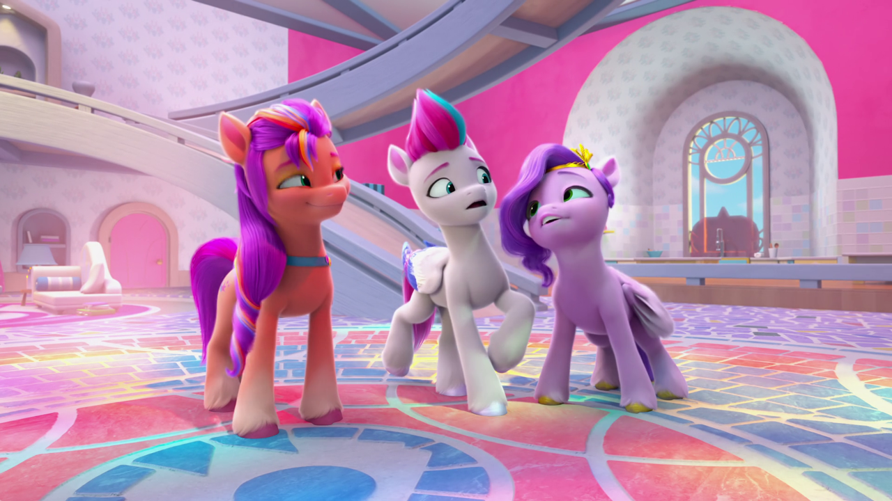 #2885724 - safe, screencap, pipp petals, sunny starscout, zipp storm, earth pony, pegasus, pony ...