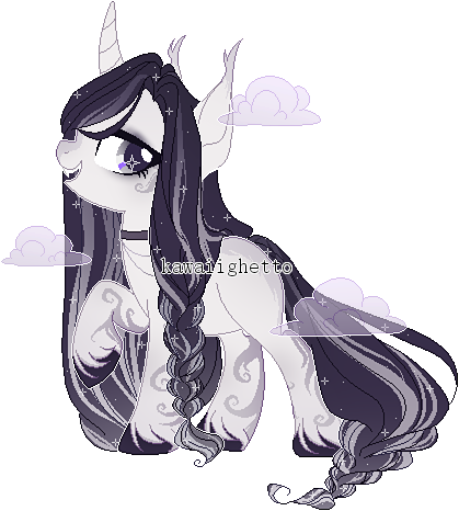 #2891051 - safe, artist:kawaiighetto, oc, oc only, pony, unicorn, braid ...