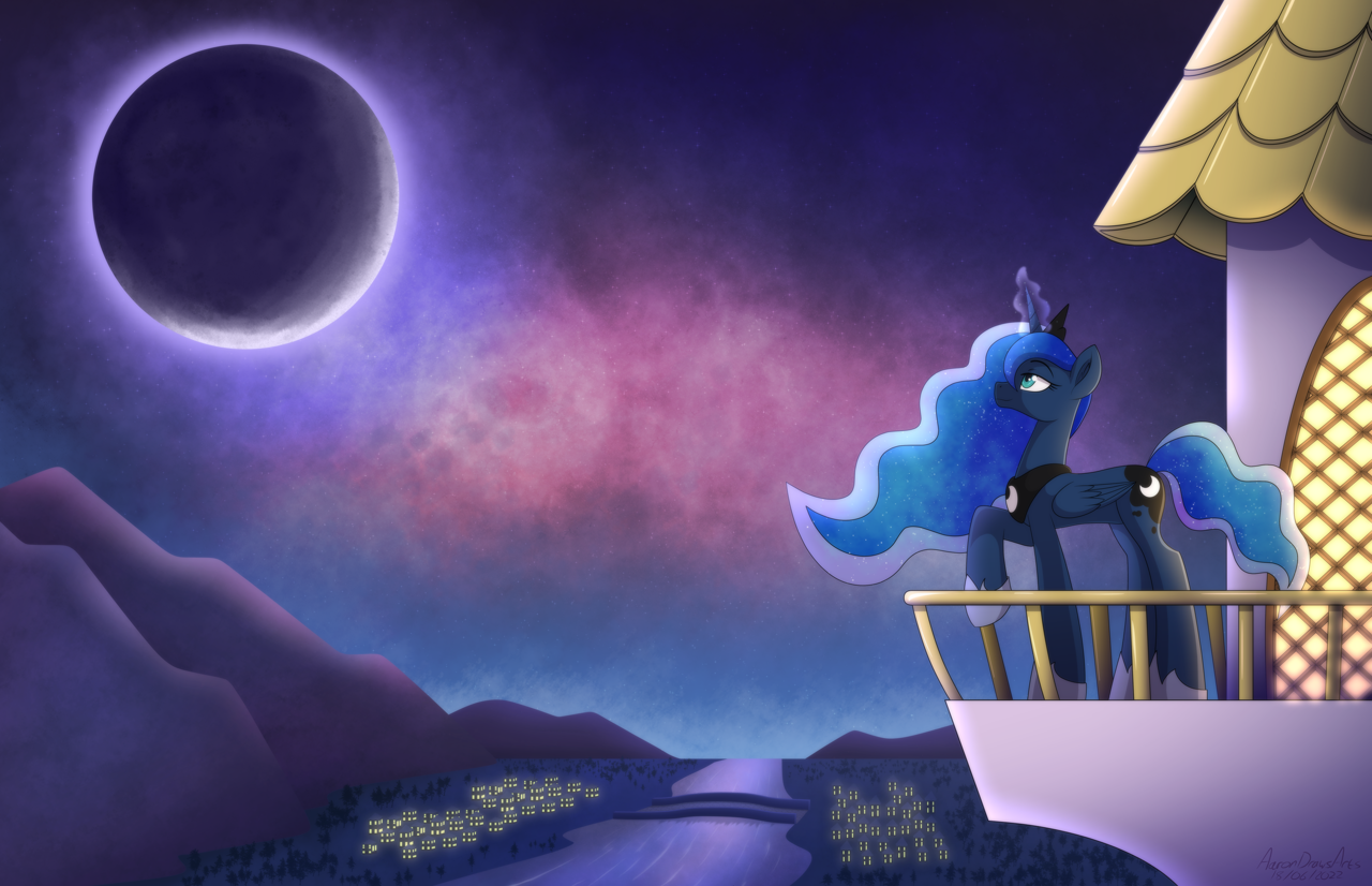#2891075 - safe, artist:aarondrawsarts, princess luna, alicorn, pony ...