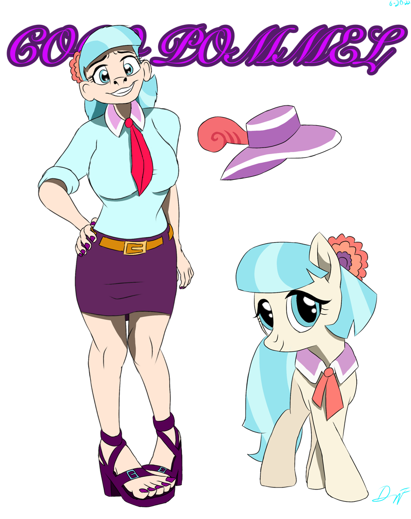 #2891155 - safe, artist:holdenwolfart, coco pommel, earth pony, human ...