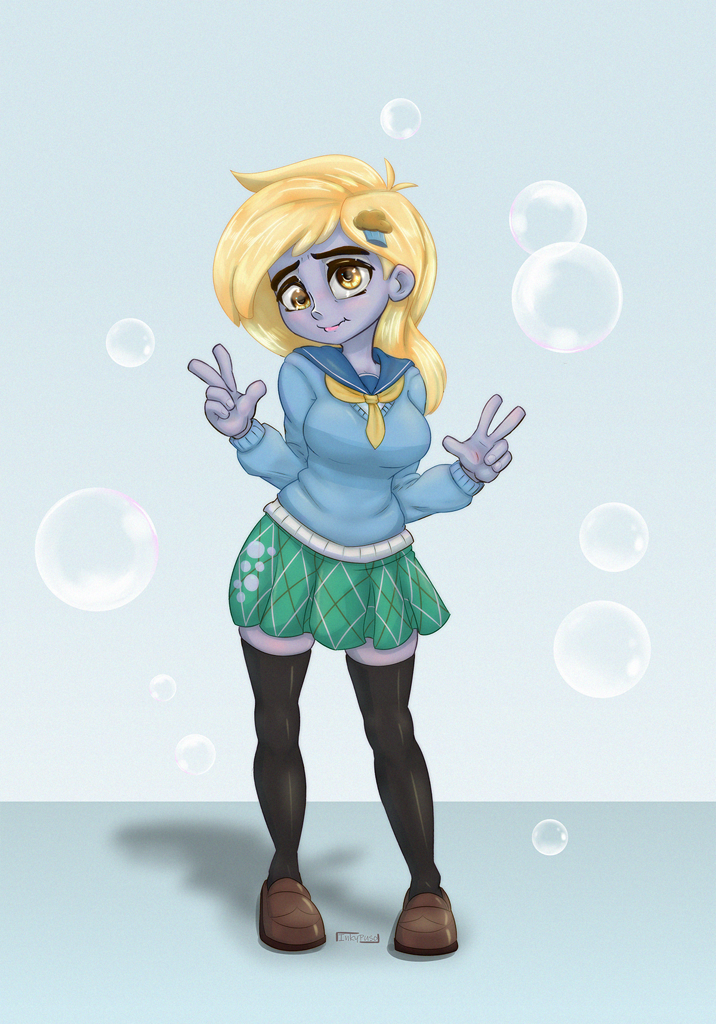 #2892636 - safe, artist:inkypuso, derpy hooves, human, equestria girls ...