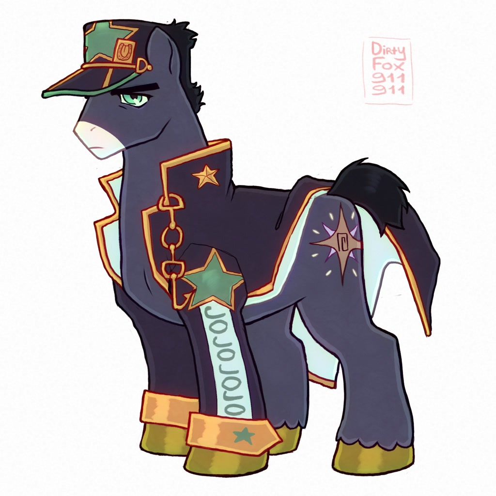 #2893318 - safe, artist:dirtyfox911911, earth pony, pony, anime ...