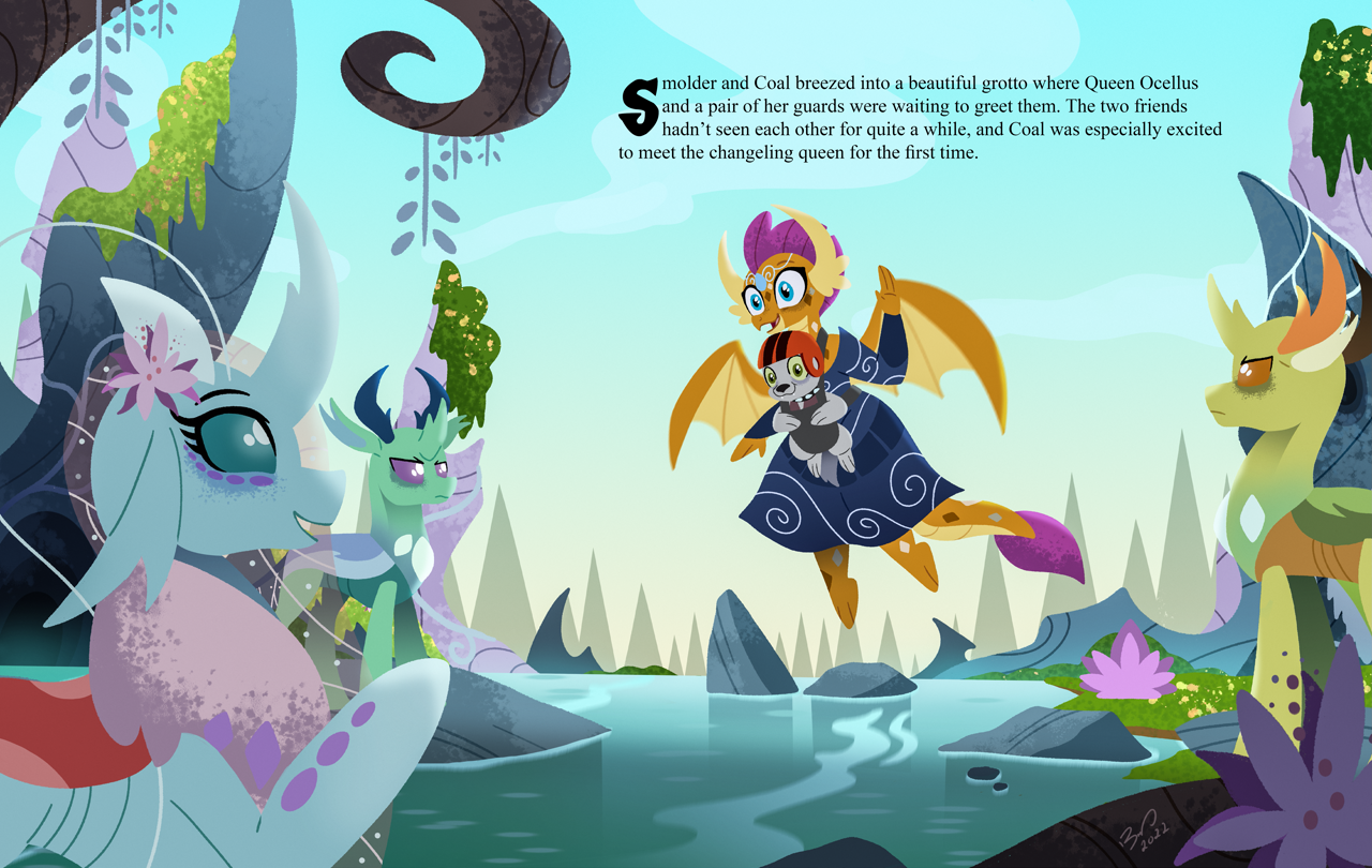 #2894357 - safe, artist:bearmation, clypeus, ocellus, smolder, soupling ...