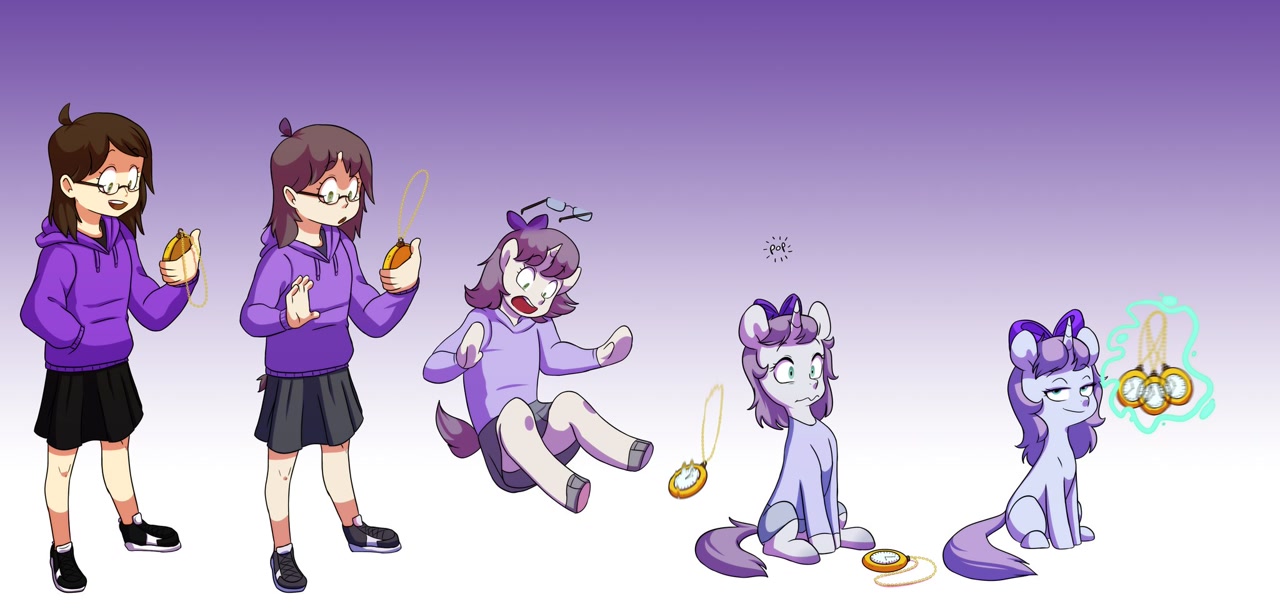 #2895713 - safe, artist:chub-wub, oc, oc only, oc:swirly daze, human, pony, unicorn, clothes ...