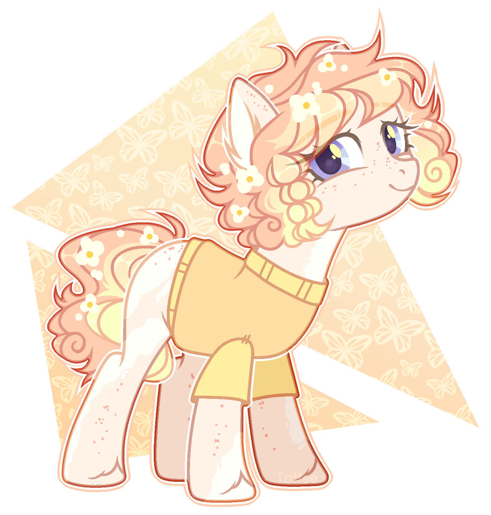 #2897151 - safe, artist:toffeelavender, oc, oc only, earth pony, pony, abstract background, base ...