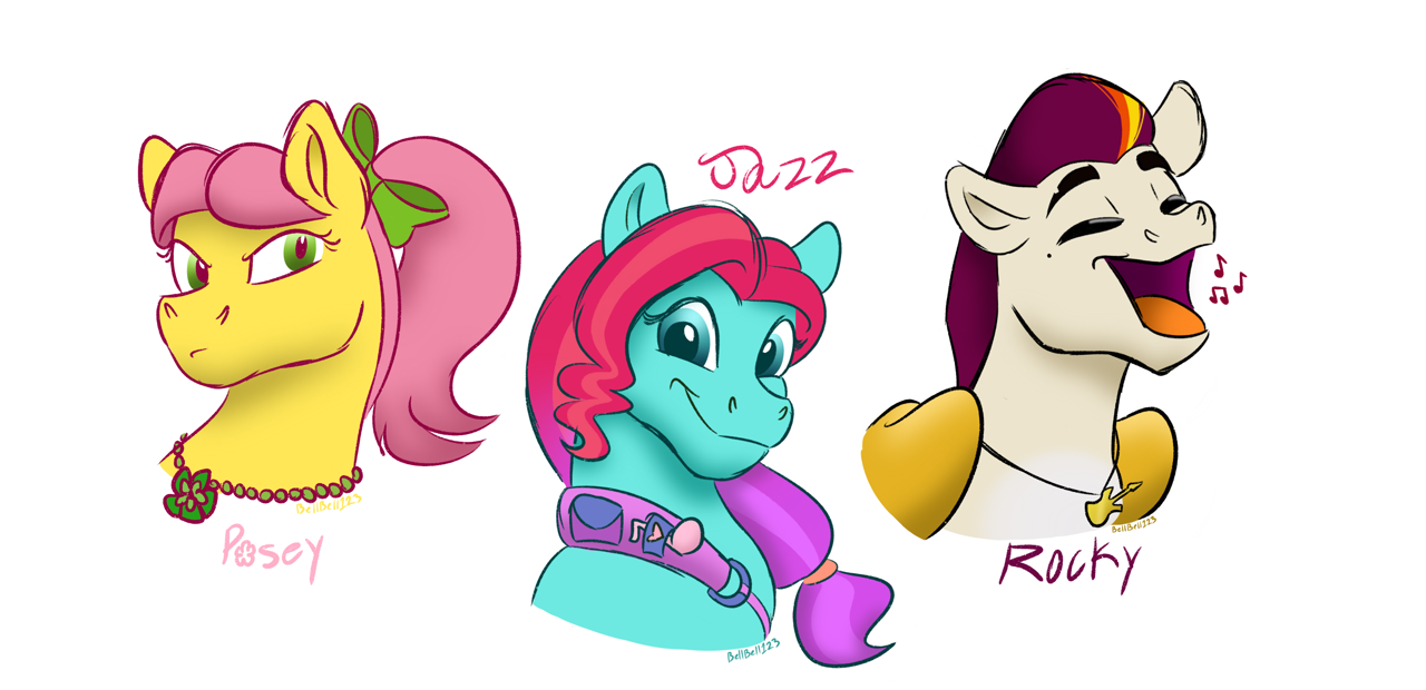 #2879129 - safe, artist:bella-pink-savage, jazz hooves, posey bloom ...