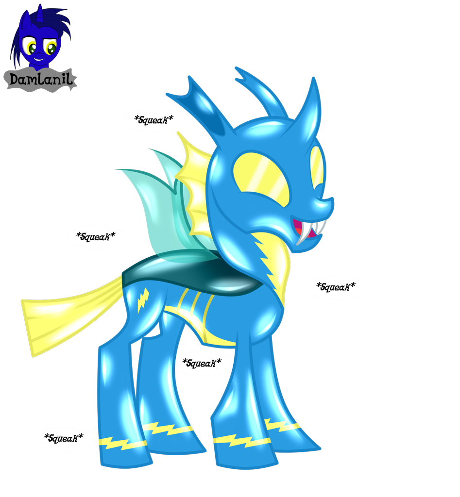 #2881754 - safe, artist:damlanil, changeling, latex pony, original ...