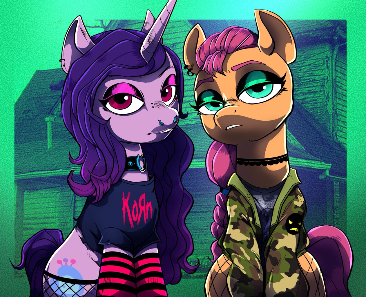 #2906374 - safe, artist:swagstapiece, izzy moonbow, sunny starscout ...