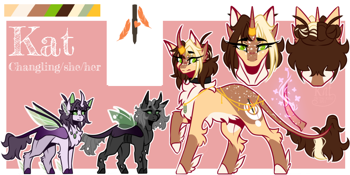 #2906447 - safe, artist:kat-the-true-kitkat, oc, changeling, changeling ...