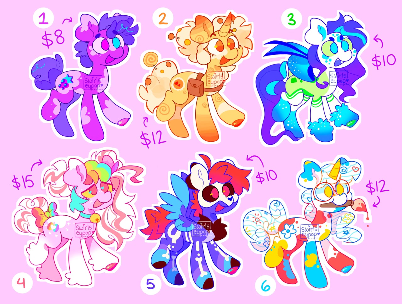 #2908203 - safe, artist:swirlseypop, oc, oc only, earth pony, pegasus, pony, unicorn, earth pony ...