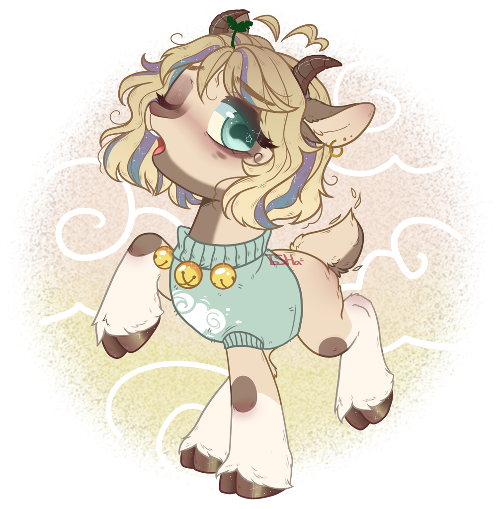 #2899383 - safe, artist:tohanah, oc, oc only, goat, goat pony, pony ...