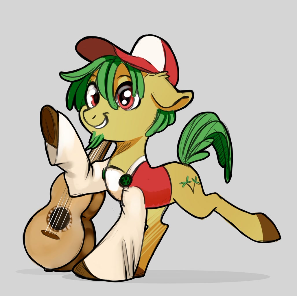#2915749 - safe, artist:taneysha, earth pony, pony, guitar, musical ...