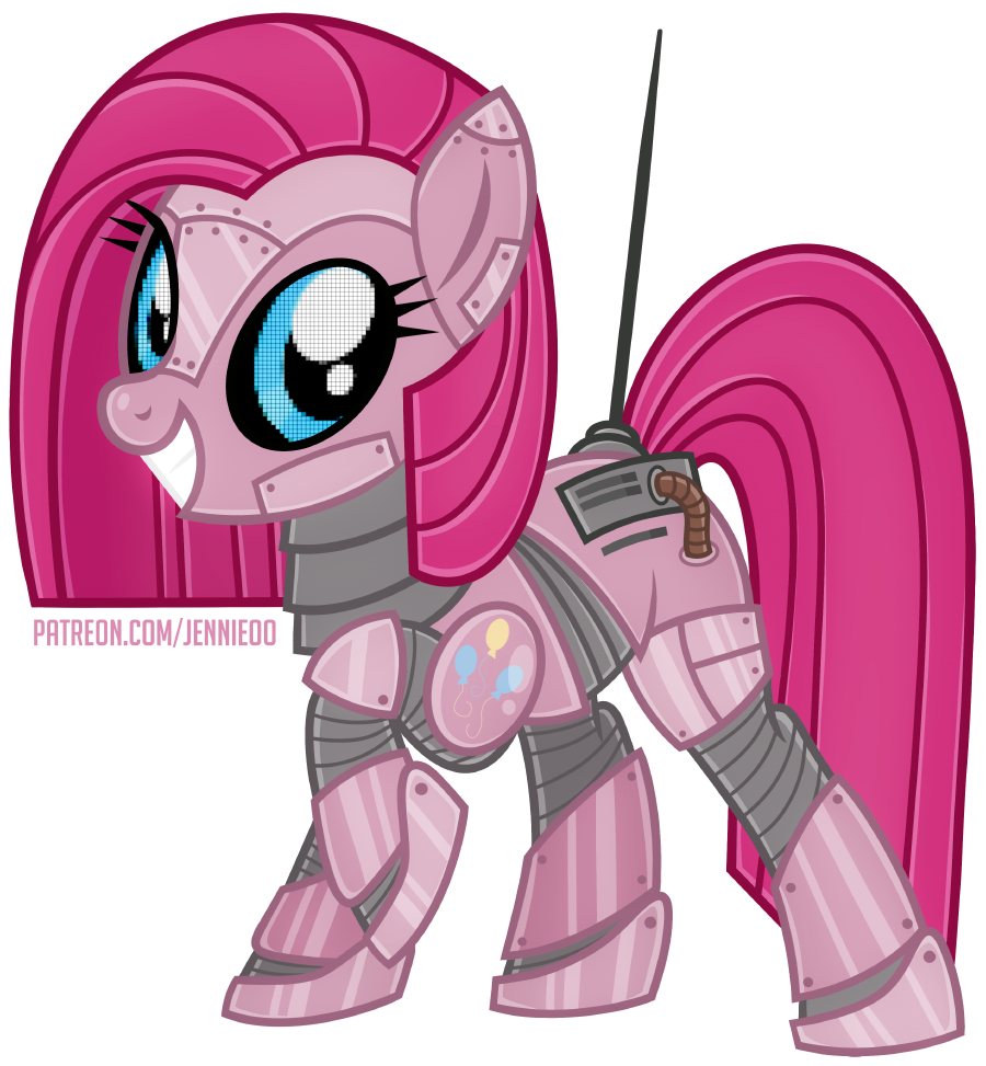 #2916609 - safe, artist:jennieoo, pinkie pie, earth pony, pony, robot ...