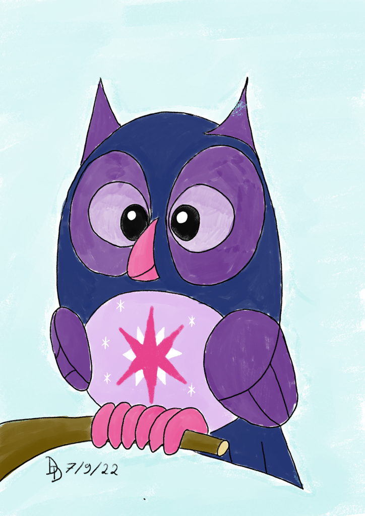 #2904377 - safe, artist:darkdabula, twilight sparkle, bird, owl, g4 ...