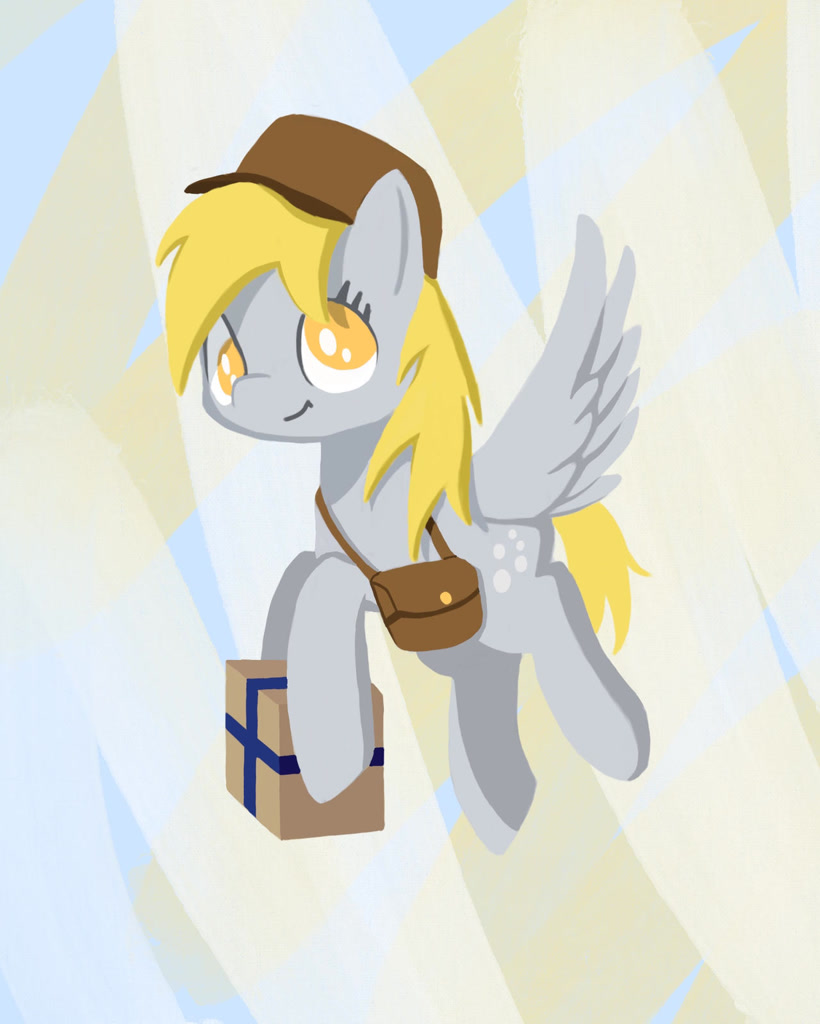 #2918886 - safe, artist:anderdraws, derpy hooves, pegasus, pony ...