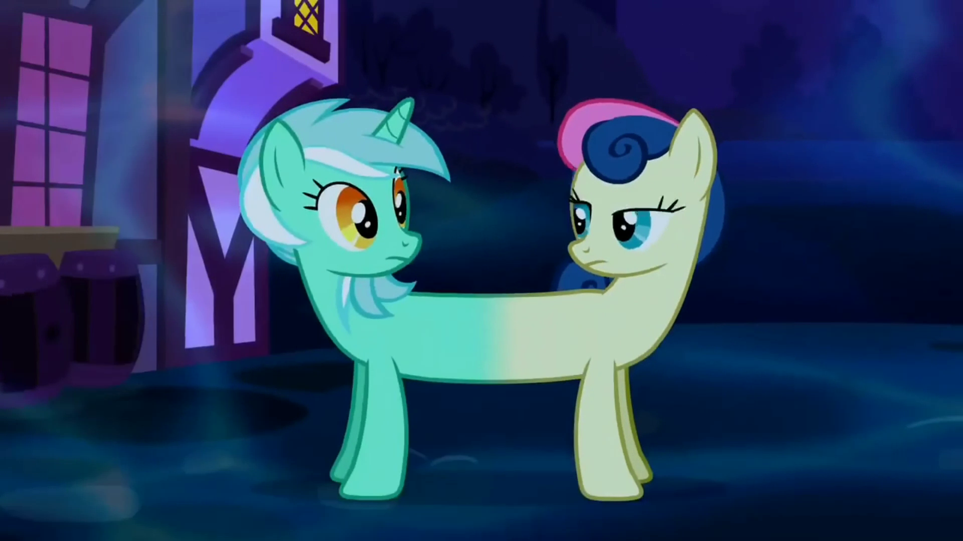 #2926413 - safe, screencap, bon bon, lyra heartstrings, sweetie drops ...