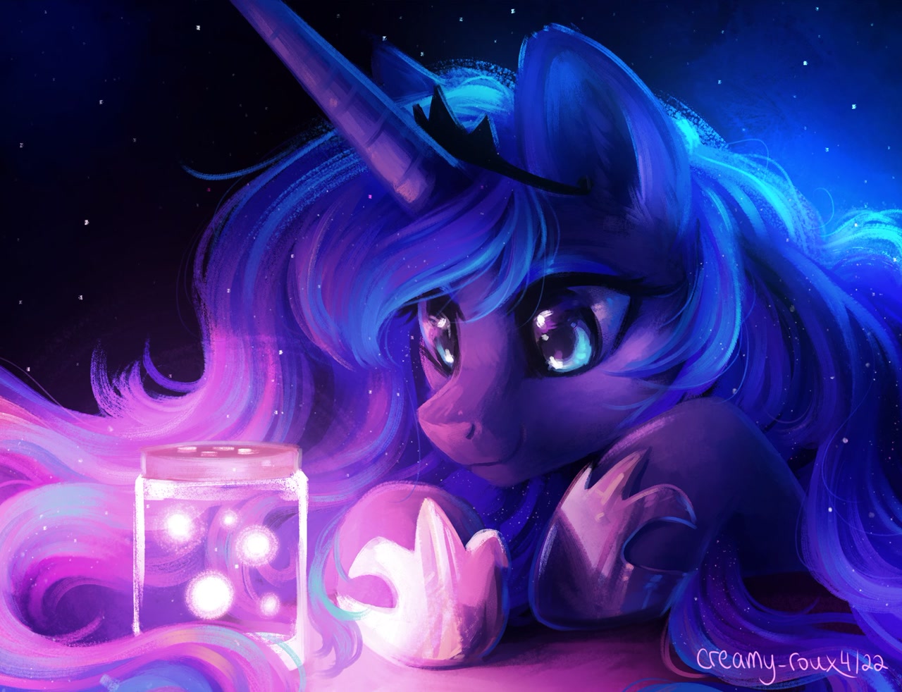#2926445 - safe, artist:joellethenose, princess luna, alicorn, firefly ...