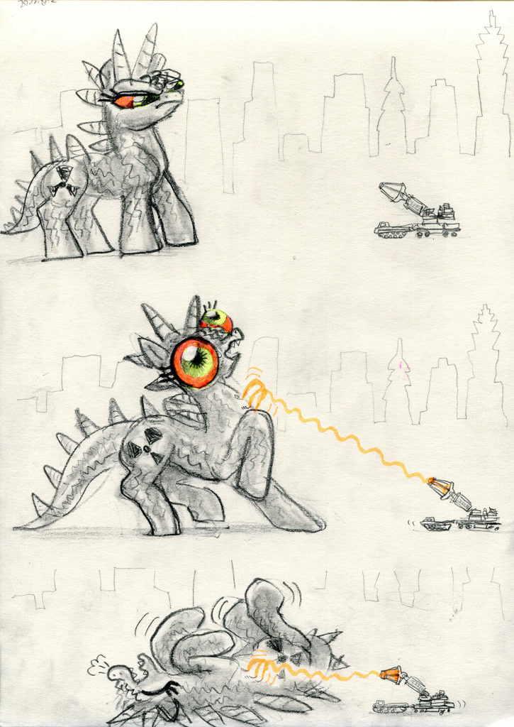 #2926714 - safe, artist:ja0822ck, kaiju, kaiju pony, pony, big eyes ...