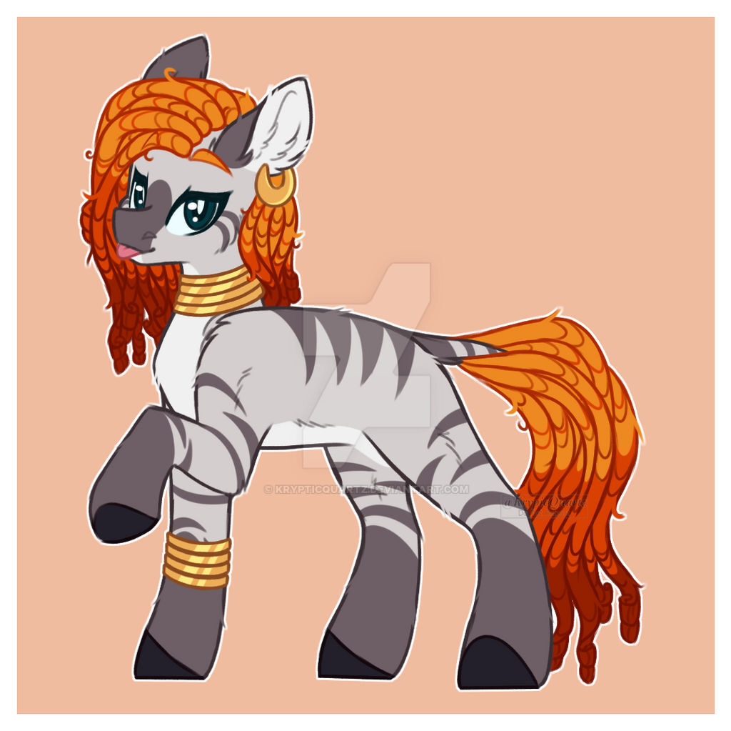 #2927737 - safe, artist:krypticquartz, oc, hybrid, zony, female ...