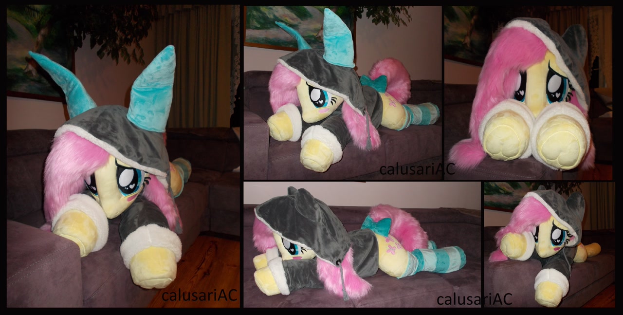 #2931782 - safe, artist:calusariac, fluttershy, pony, bunny ears ...