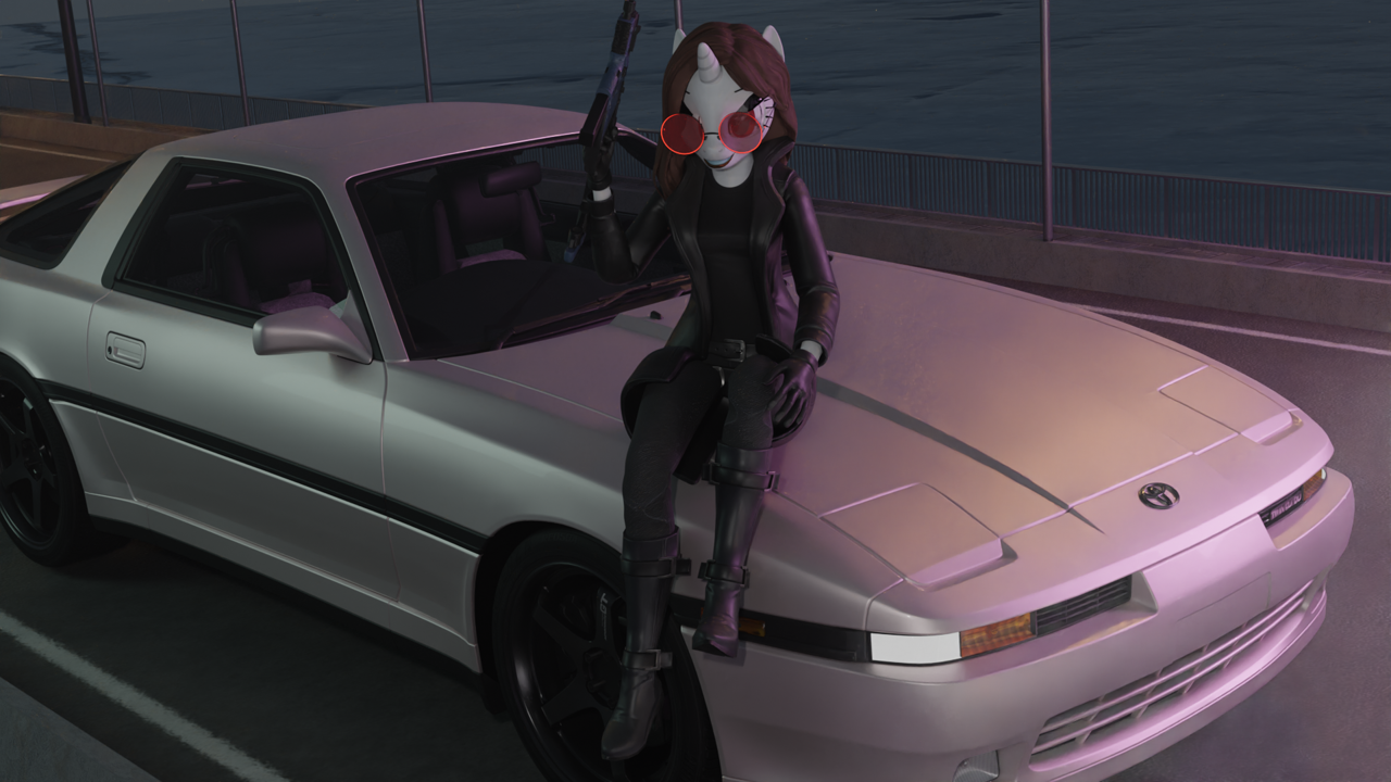 #2932355 - safe, artist:riizatensely, oc, anthro, 3d, blender, car ...