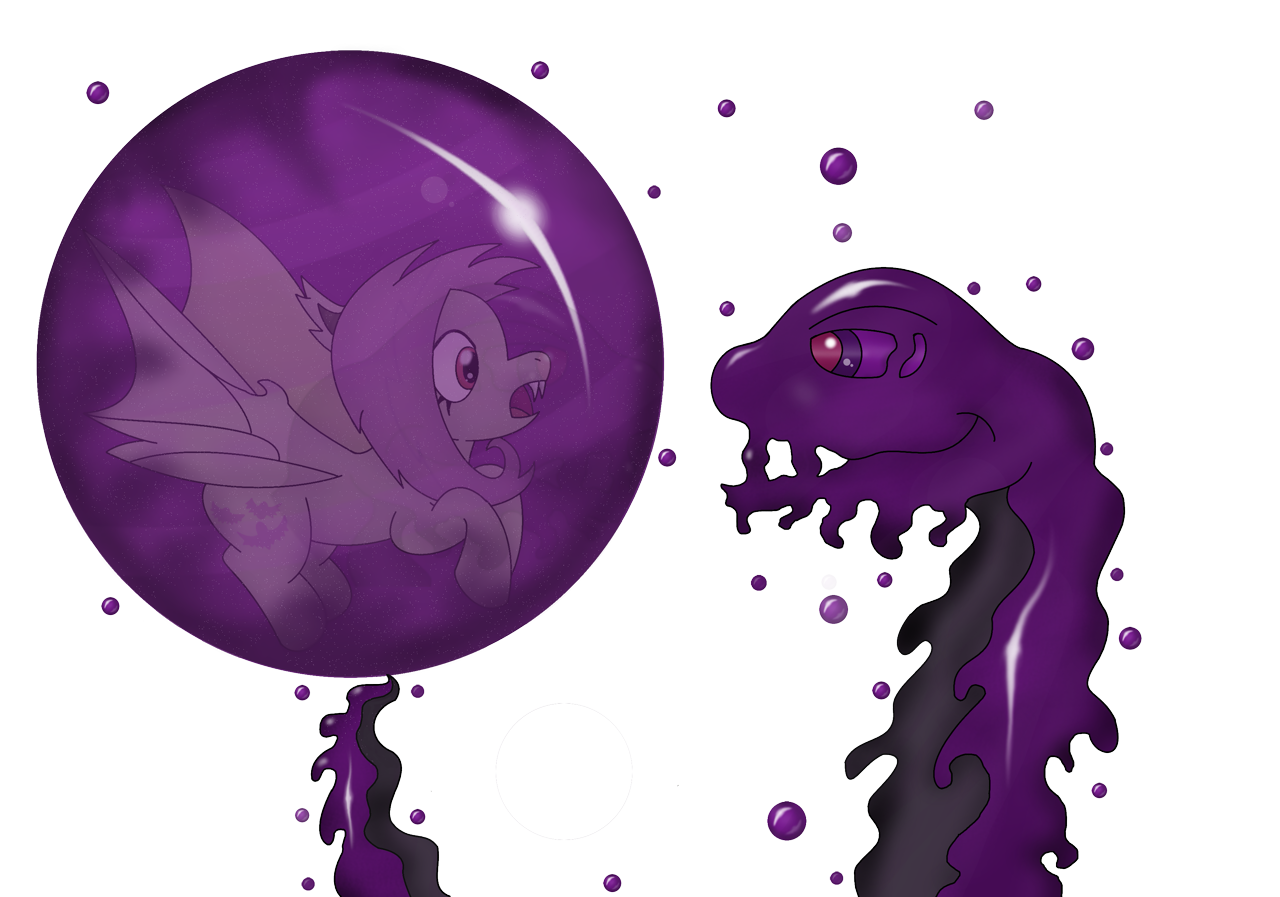 #2932705 - safe, artist:kinipharian, fluttershy, bat pony, goo, pony ...