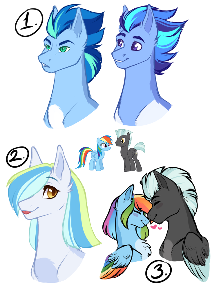 #2932990 - safe, artist:purplegrim40, rainbow dash, oc, pegasus, pony ...