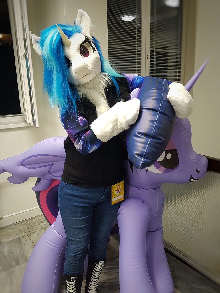 #2933758 - safe, artist:essorille, artist:vinylpone, dj pon-3, sunset ...