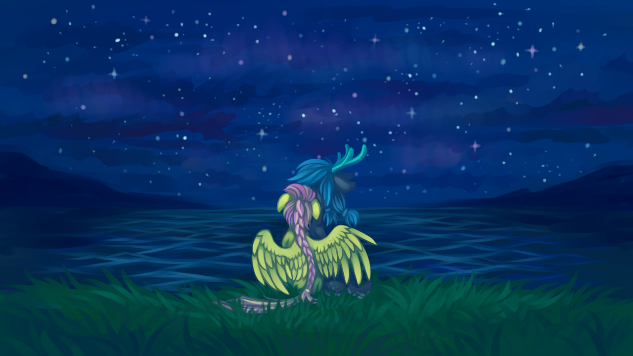 #2934347 - safe, artist:dragonataxia, oc, oc only, deer, pegasus, pony ...