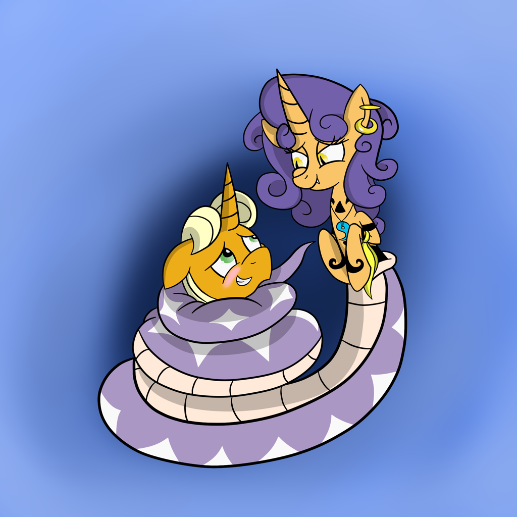 #2938437 - safe, artist:lunahazacookie, oc, oc only, oc:kaynah, lamia, original species, pony ...