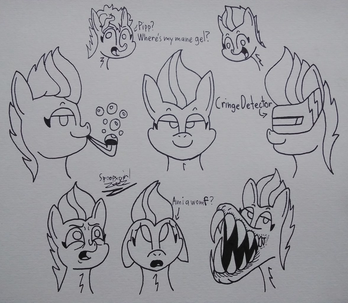 #2923011 - safe, artist:spoopygirl, zipp storm, pegasus, pony, g5 ...