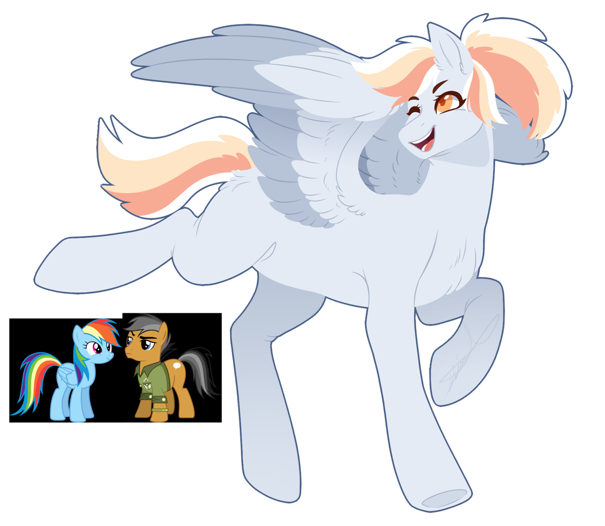 #2923762 - safe, artist:purplegrim40, quibble pants, rainbow dash, oc ...
