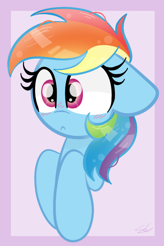 #2939275 - safe, artist:sugarcloud12, rainbow dash, pony, blushing ...